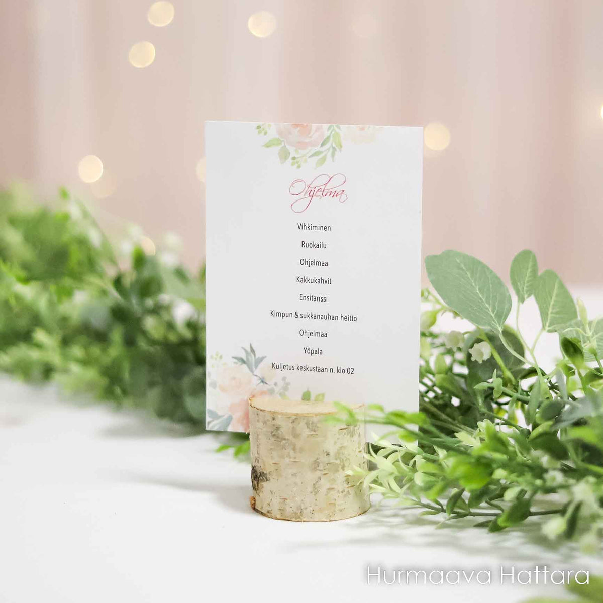 Koivu -korttipidike, korkea | Juhlakoristeet | Hurmaava Hattara – Hurmaava Hattara ...