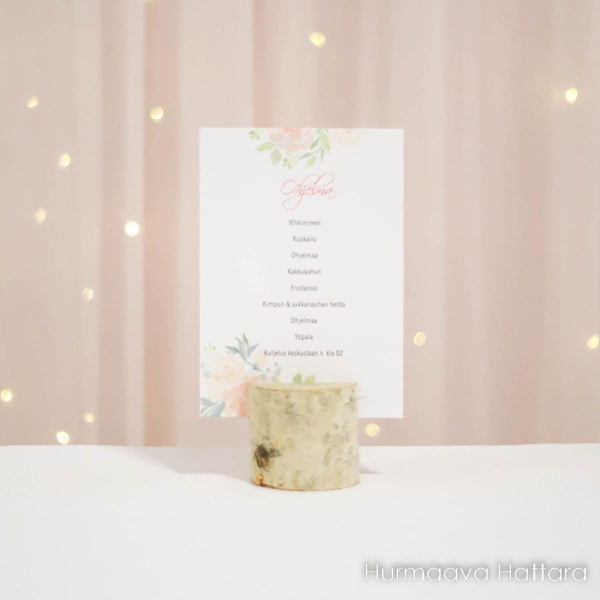 Koivu -korttipidike, korkea | Juhlakoristeet | Hurmaava Hattara – Hurmaava Hattara ...