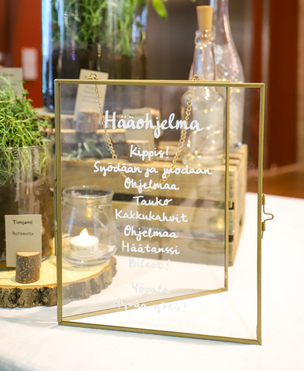 Messinki -kehys lasilla | Juhlatarvikkeet | Hurmaava Hattara – Hurmaava Hattara ...