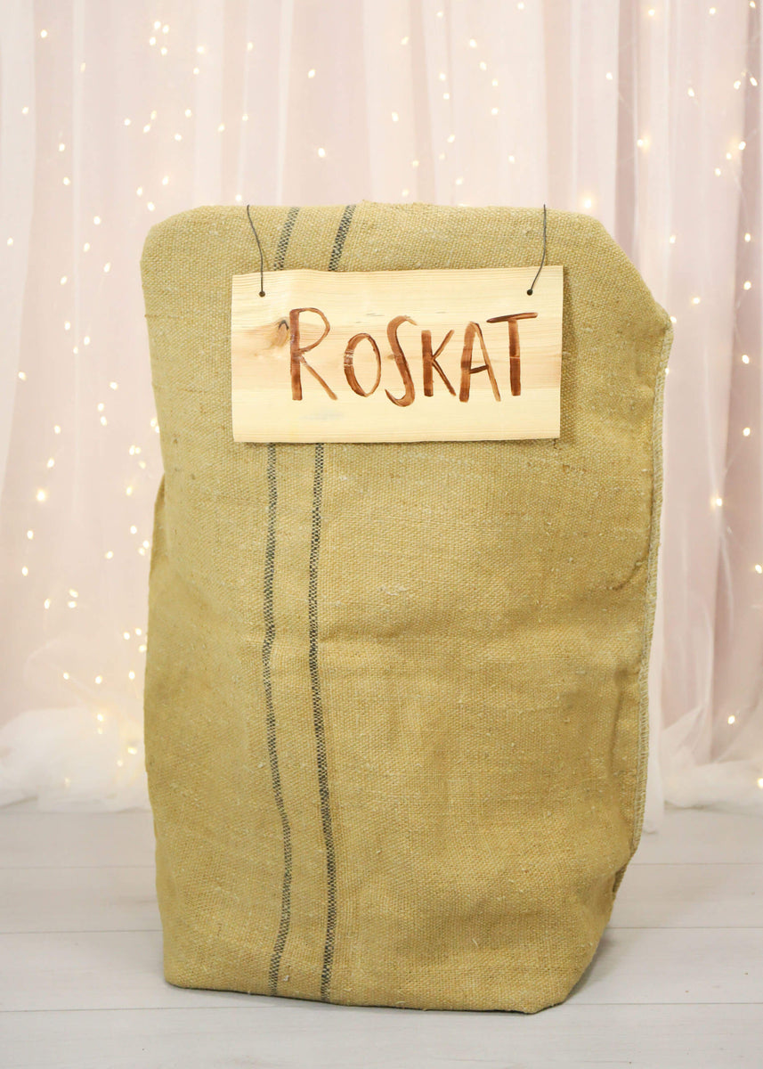 Juuttisäkki | Katseenkestävä roskis | Vuokraa juhlatarvikkeet – Hurmaava Hattara ...
